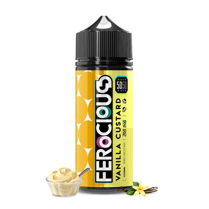 Vanilla Custard 50/50 Vape Juice | Ferocious Shortfill E-Liquid